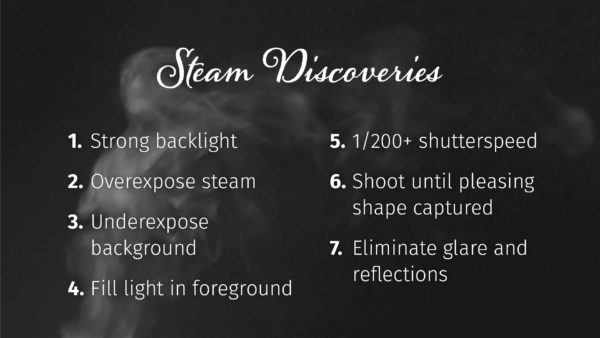 7 Best Practices for Photographing Steam (Exclusive) - Lenspiration